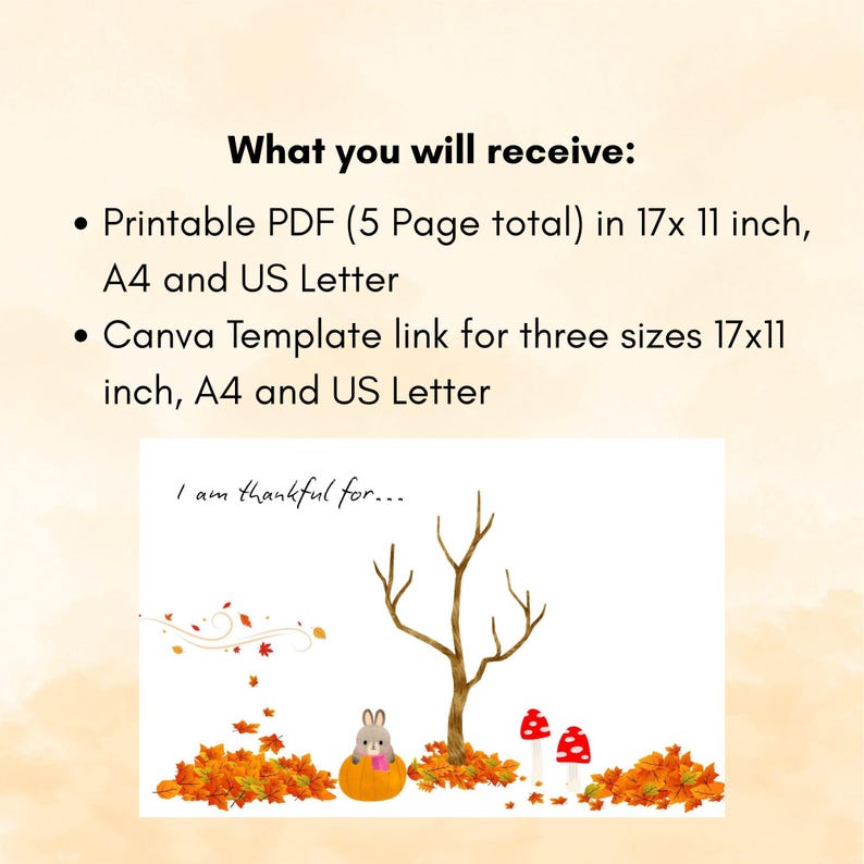 Thanksgiving Fingerprint Tree Craft: Gratitude Activity for Kids (canva ...