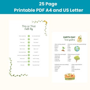 Earth Day Activity Pack for Kids, Scavenger Hunt, Word Search ...