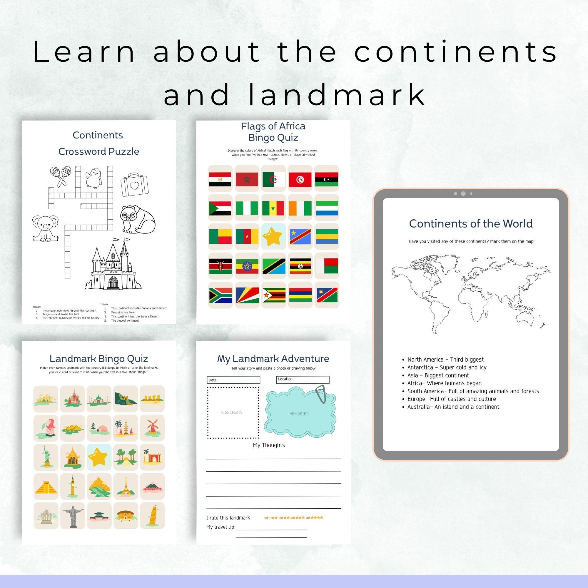 Printable Kids Travel Activity Pack| Educational Holiday Fun| 50 Page ...