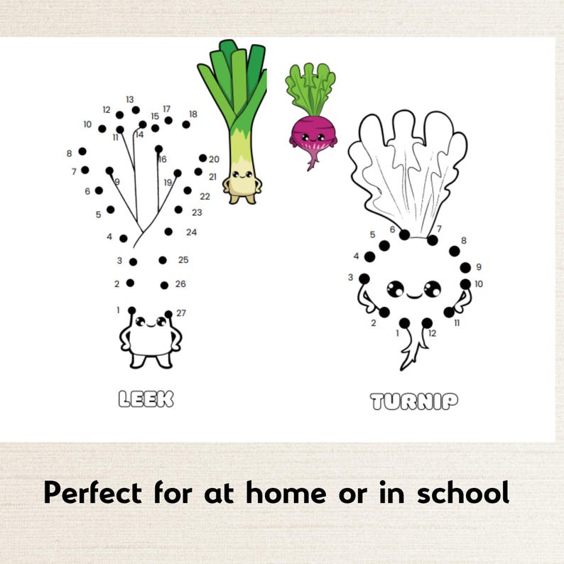 20 Connect the Dots Vegetables Coloring Pages, Easy Coloring, Dot-to ...