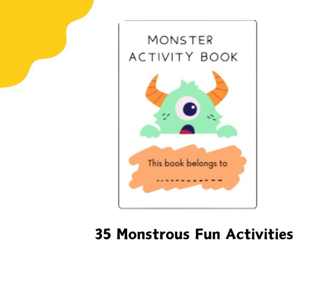 Monster Activity Pages for Kids, Early Learners, Preschoolers ...