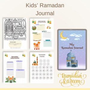 Printable Ramadan Journal for Kids, Ramadan Fasting and Prayer Journal ...