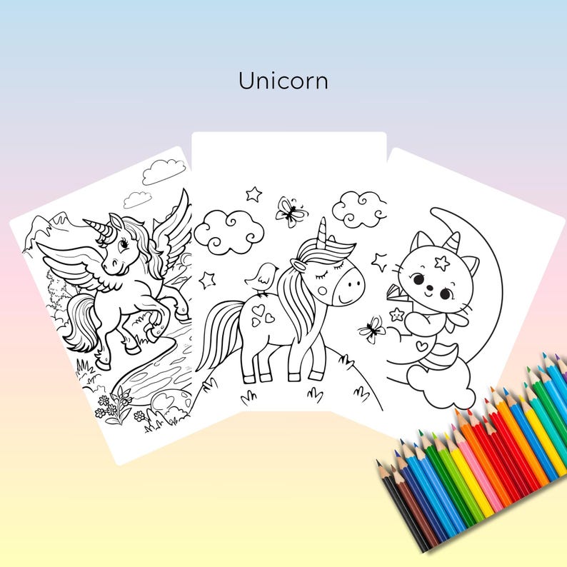 Girls Coloring Book: 188 Mermaid, Unicorn, Princess Pages (instant ...