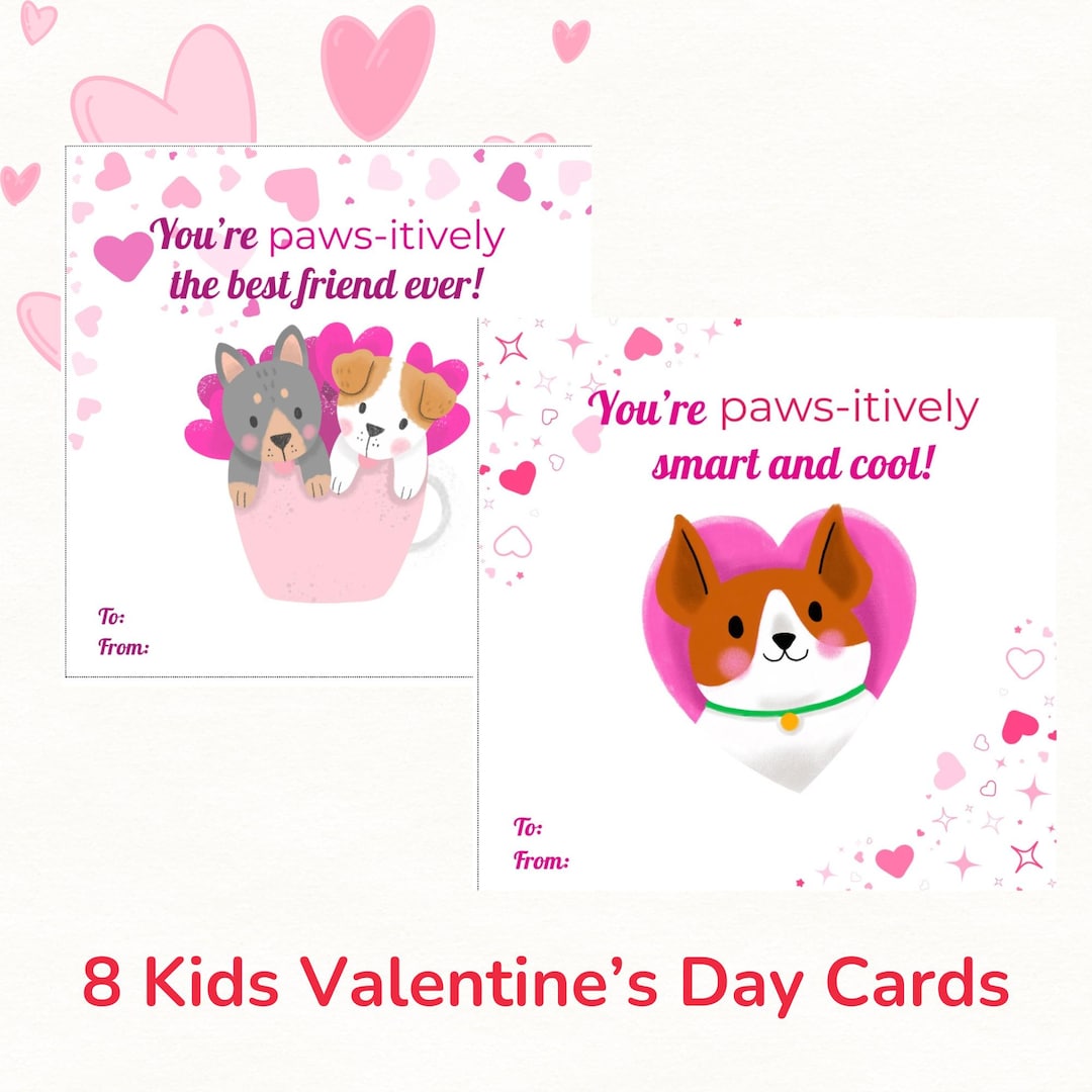 Printable Kids' Valentine's Day Card, Teacher Appreciation Cards ...