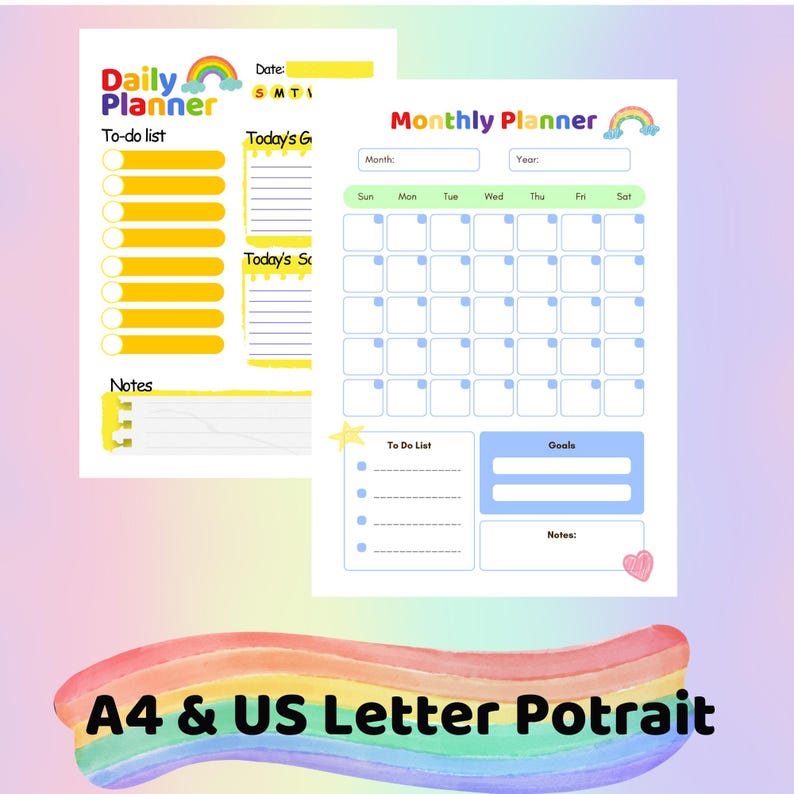 Printable Planner for Kids, Student Planner Download, Homeschool ...