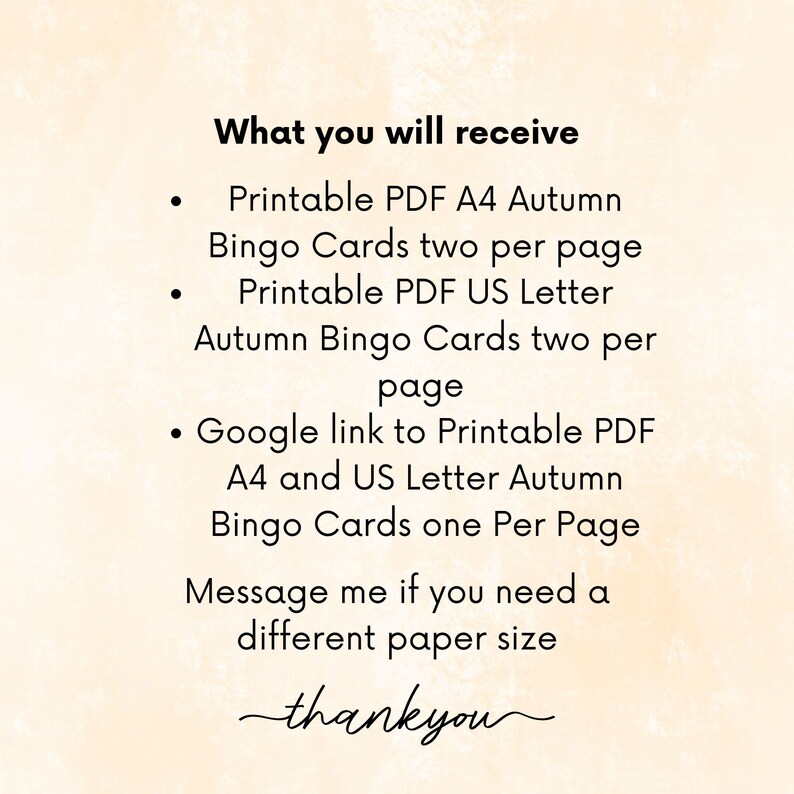 Autumn Bingo Printable Game | Fall Bingo Cards for Kids & Adults ...