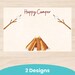 Happy Camper Handprint Craft, Camping Craft for Kids, Summer Preschool ...