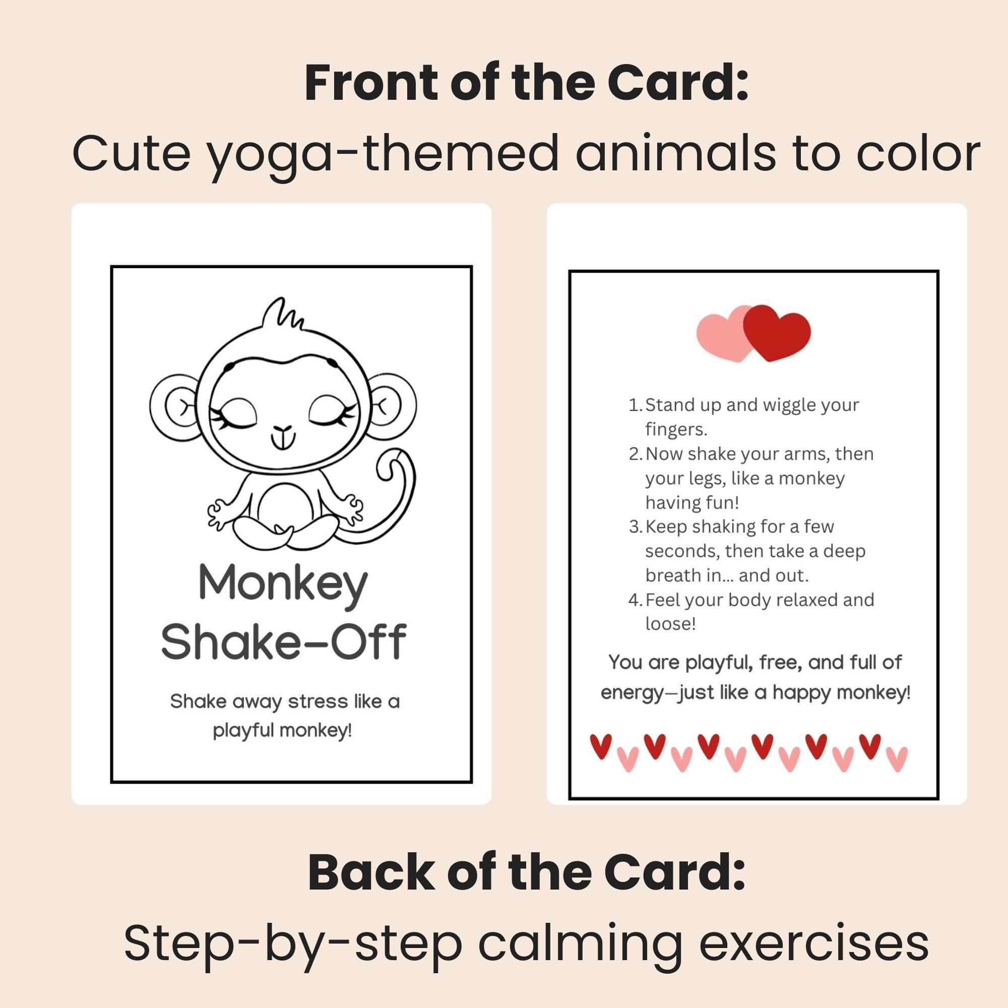 Printable Mindfulness Cards for Kids, Kids Yoga Activity, Breathing and Relaxation Exercises for ...