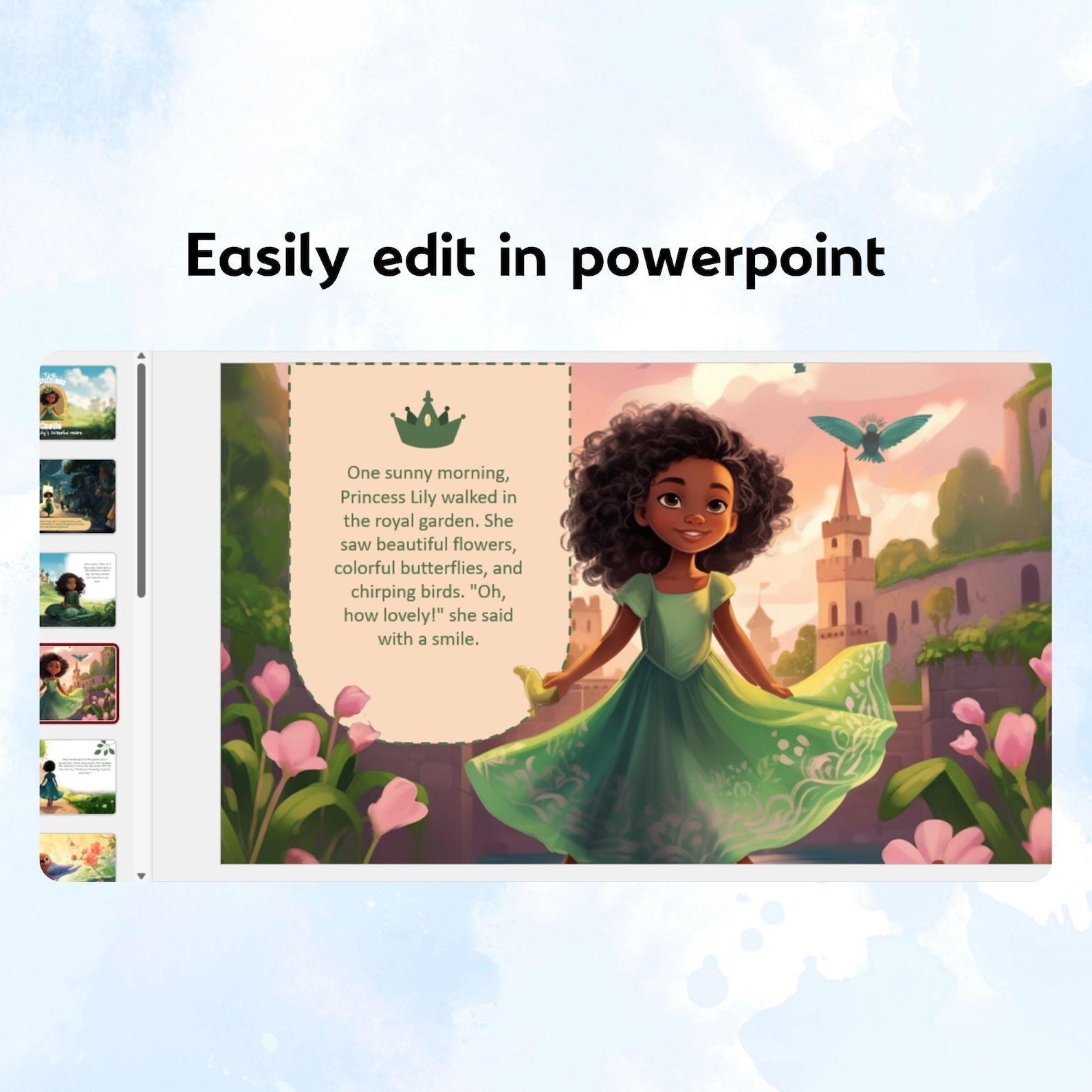75 Editable Kids Storybook Powerpoint Templates, Children's Book PLR ...