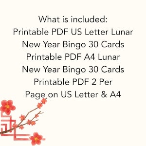 Lunar New Year Bingo Cards for Kids | Chinese New Year Bingo Game | 30 ...