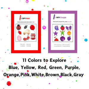 I Spy Colors and Color Sorting Activity Game for Preschool, Color ...
