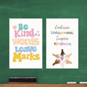 Kindness & Inclusivity Printable Poster Set, Diversity and Inclusion ...
