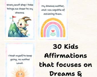 Printable Affirmation Cards for Kids, Pastel Rainbow Backgrounds ...