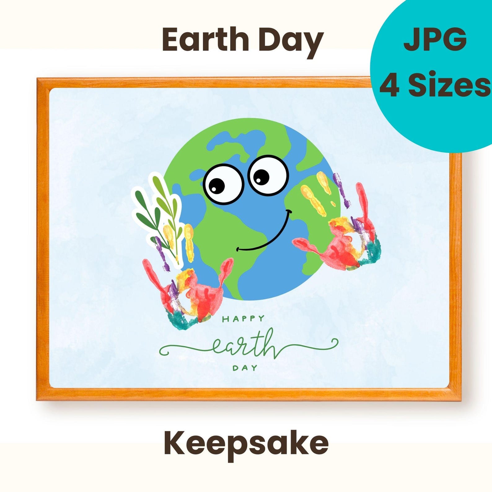 Earth Day Handprint Craft for Preschoolers, Printable Earth Day ...