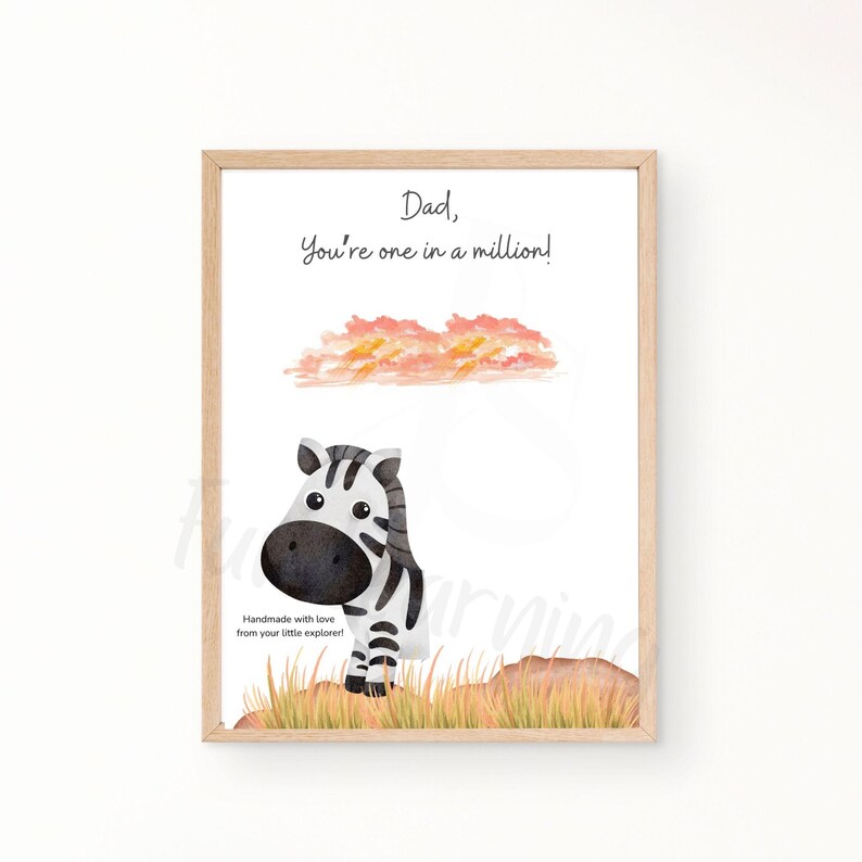 Safari Father's Day Handprint Craft Printable, Animal Craft for Kids ...