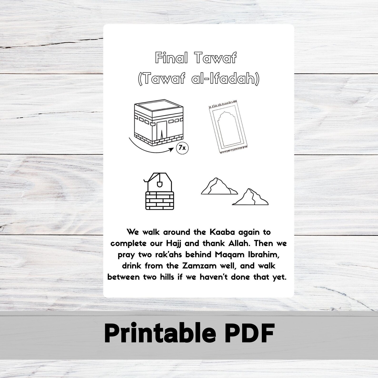 My Hajj Journey Coloring Pages for Kids | 20 Printable Islamic Hajj ...