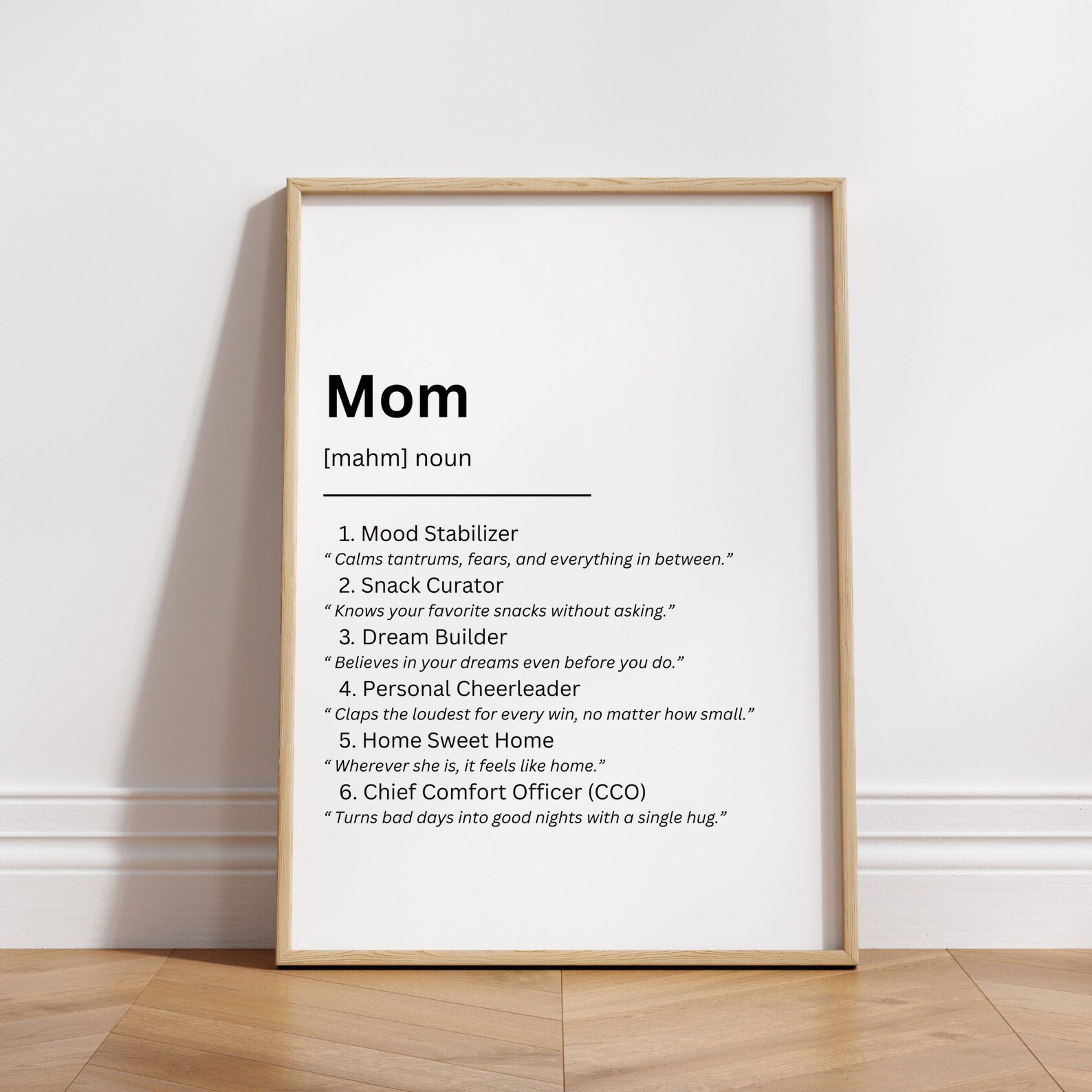 Minimalist Mom Typography Wall Art Printable, Modern Mom Quote Print ...