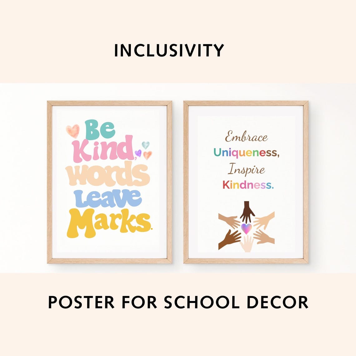 Kindness & Inclusivity Printable Poster Set, Diversity and Inclusion ...