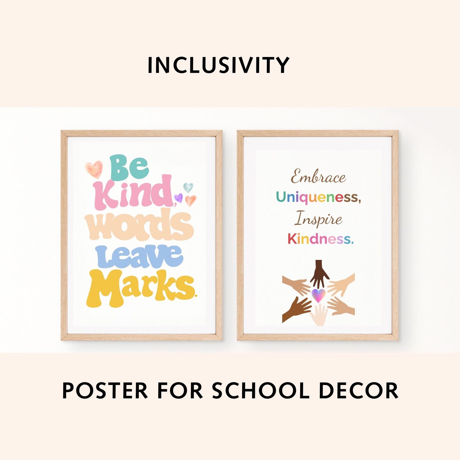 Kindness & Inclusivity Printable Poster Set, Diversity and Inclusion ...