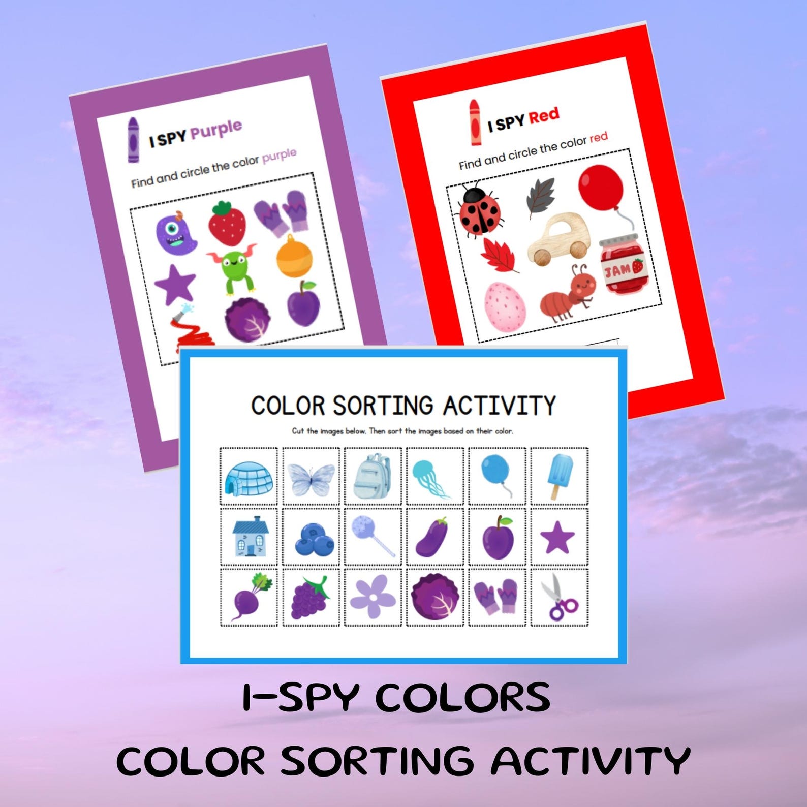 Color Matching Printables, Color Sorting Activities for Preschoolers ...