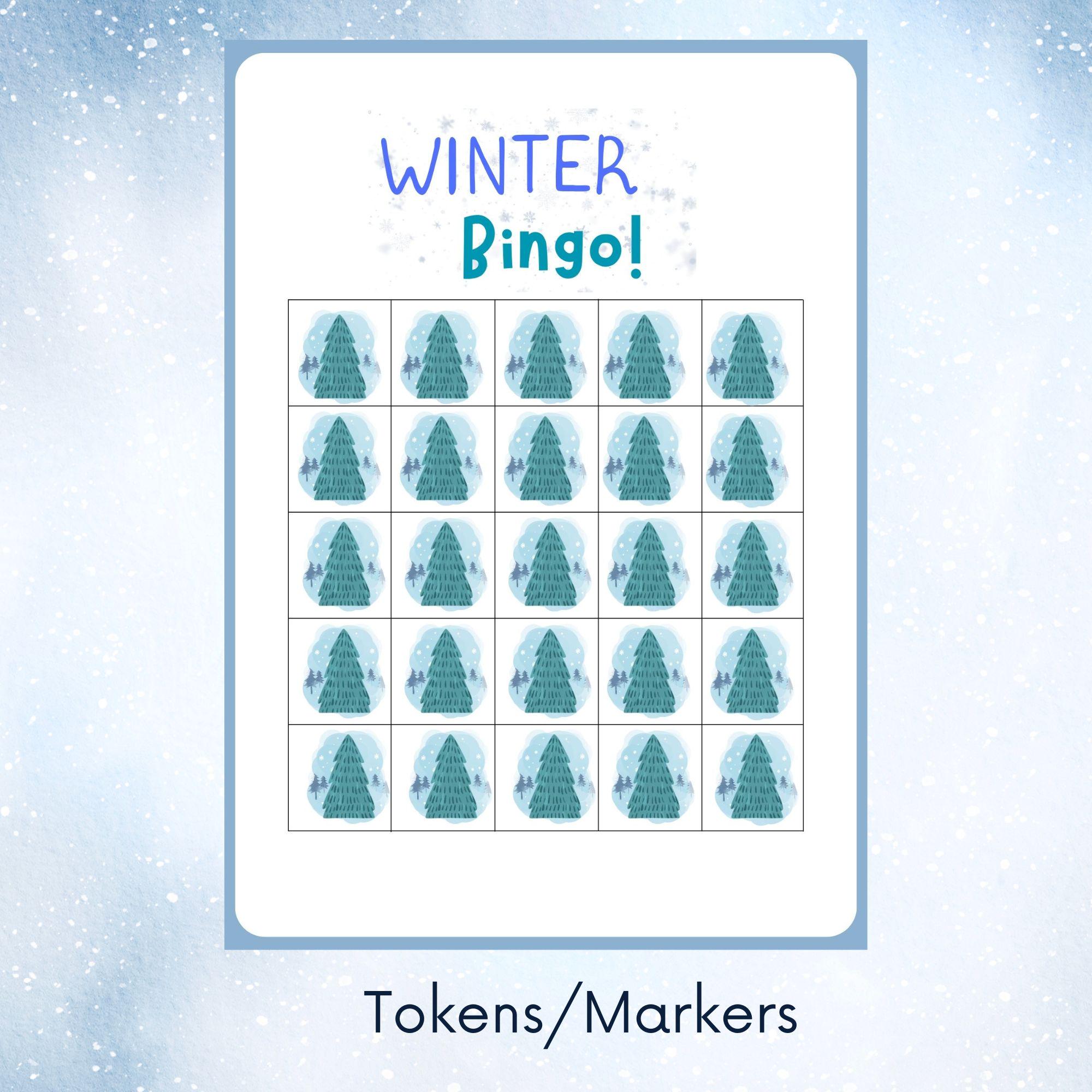 Printable Winter Bingo Game for Kids | Classroom Winter Activity | Snow ...