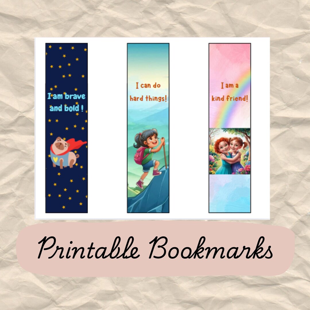 21 Printable Bookmarks Set,encouragement Cards, Printable Affirmations ...