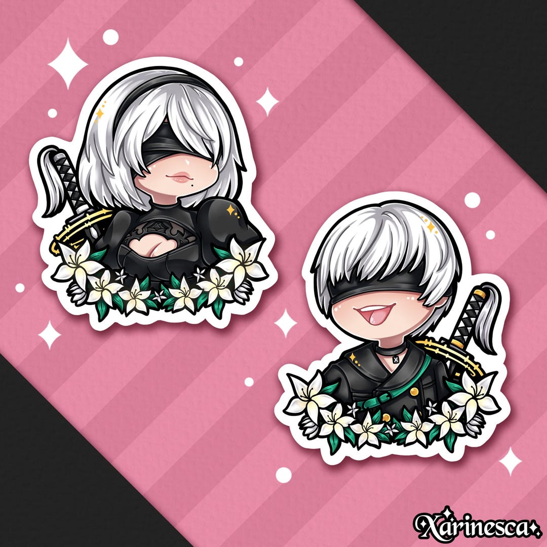 Nier: Automata Weatherproof Sticker // 2B // 9S - Etsy