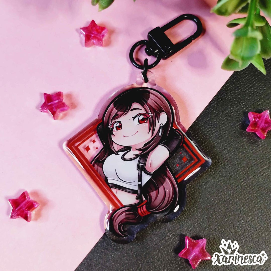 FF7 Chibi Tifa Acrylic Charm - Etsy