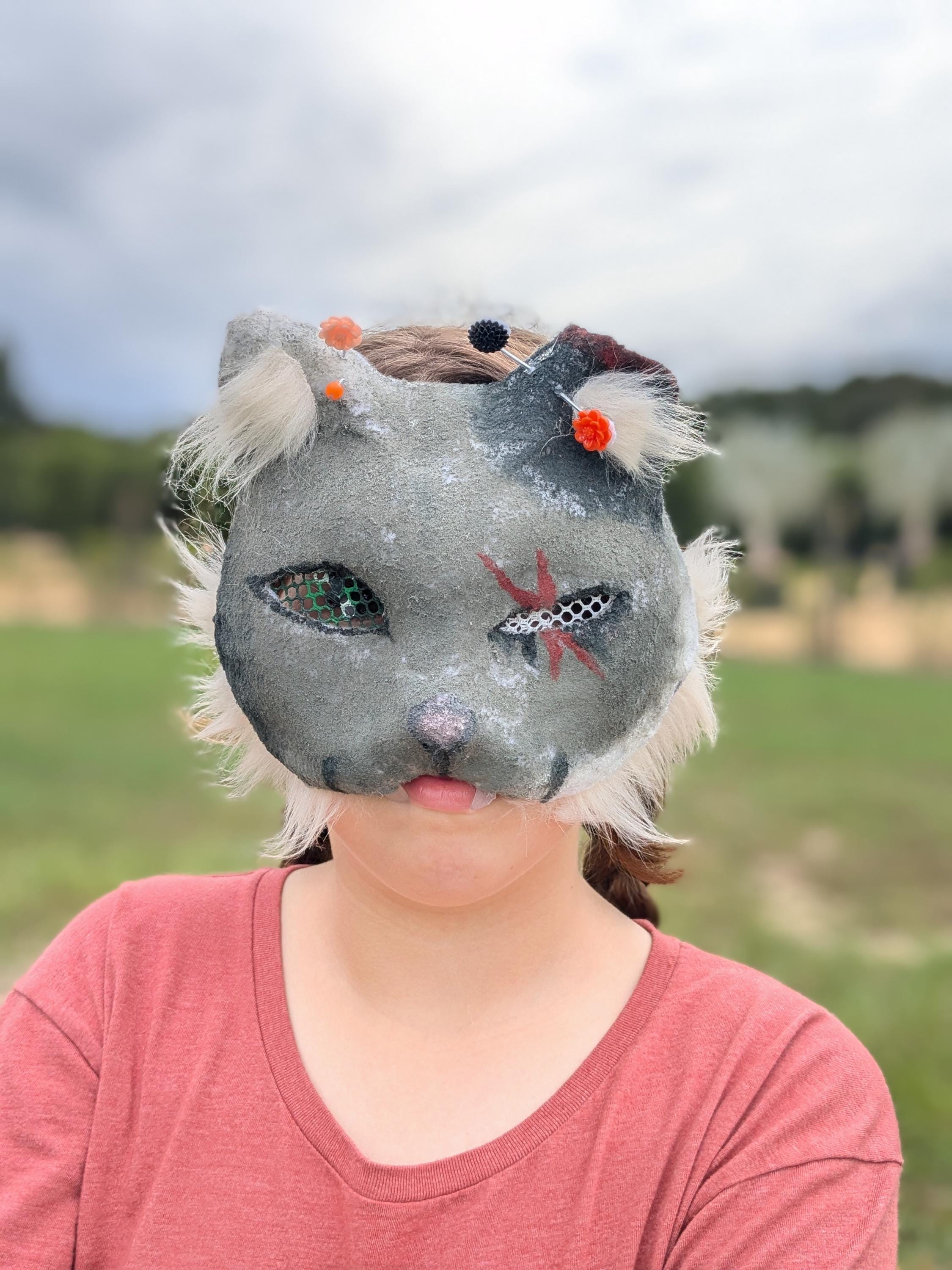 Battle-scarred Cat Therian Mask - Etsy