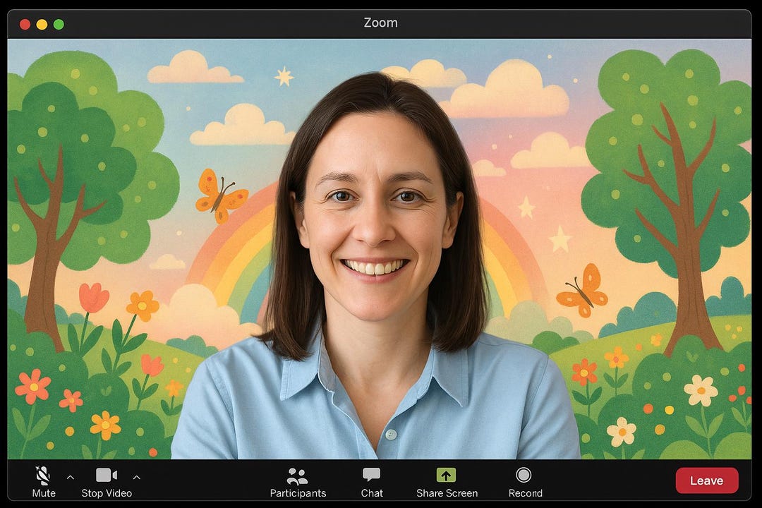 Whimsical Rainbow Zoom Background - Enchanting Virtual Backdrop ...