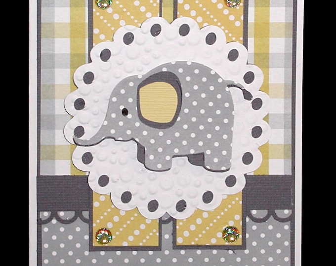 Baby Elephant Note Card - Etsy