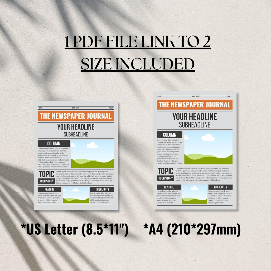 Canva Newspaper Editable Templates |printable Fake Newspaper Template ...