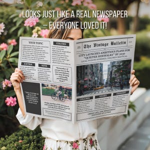 Editable Newspaper Canva Template Bundle|printable Fake Newspaper ...