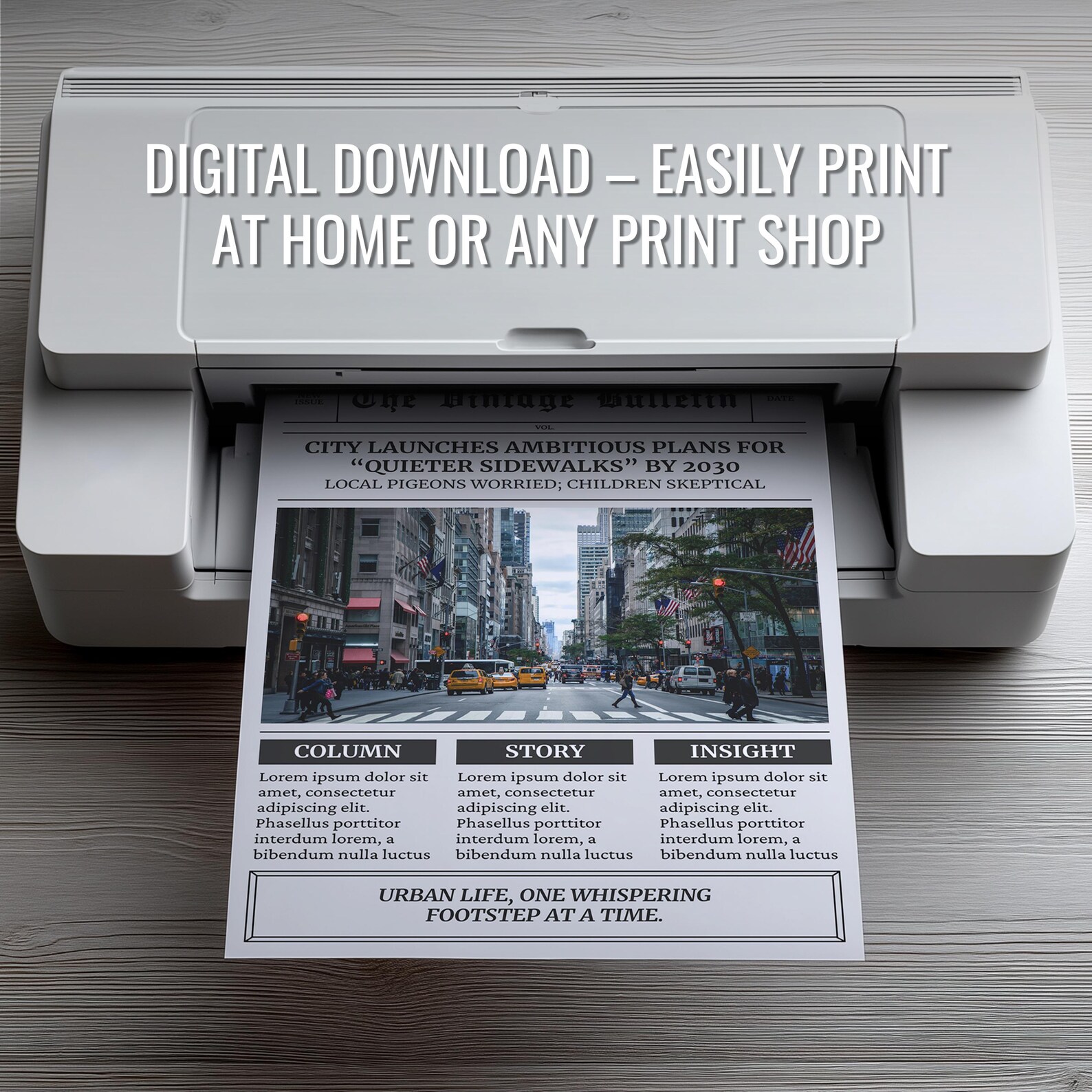 Editable Front Page Newspaper Canva Template Bundle|printable Fake ...