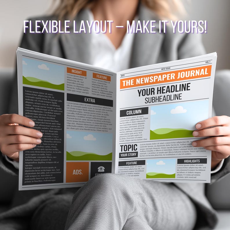 Canva Newspaper Editable Templates |printable Fake Newspaper Template ...