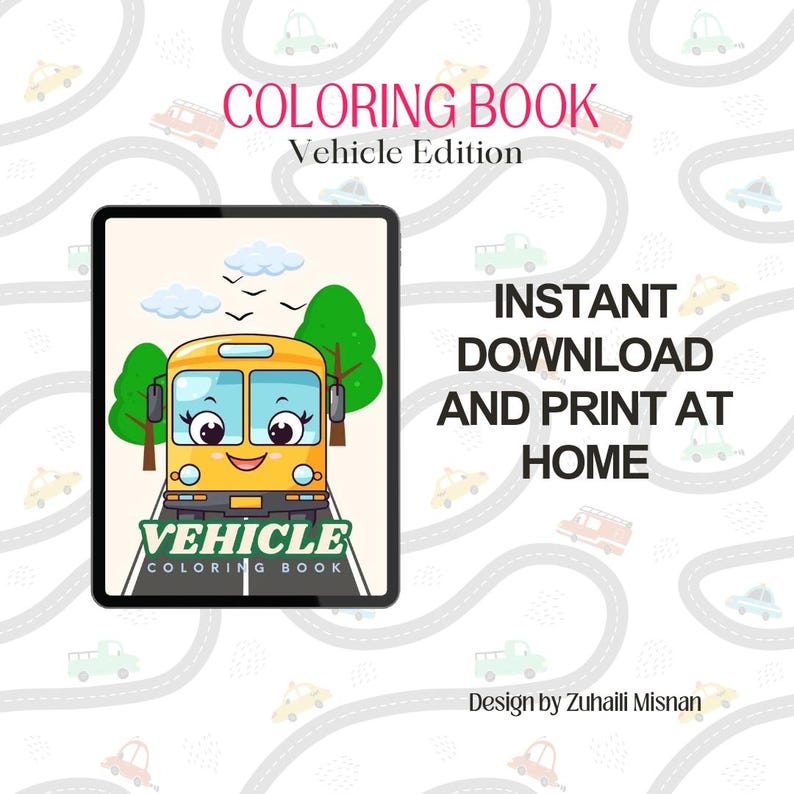 30 Vehicle Coloring Pages for Kids | Kids Coloring | Transport Coloring ...