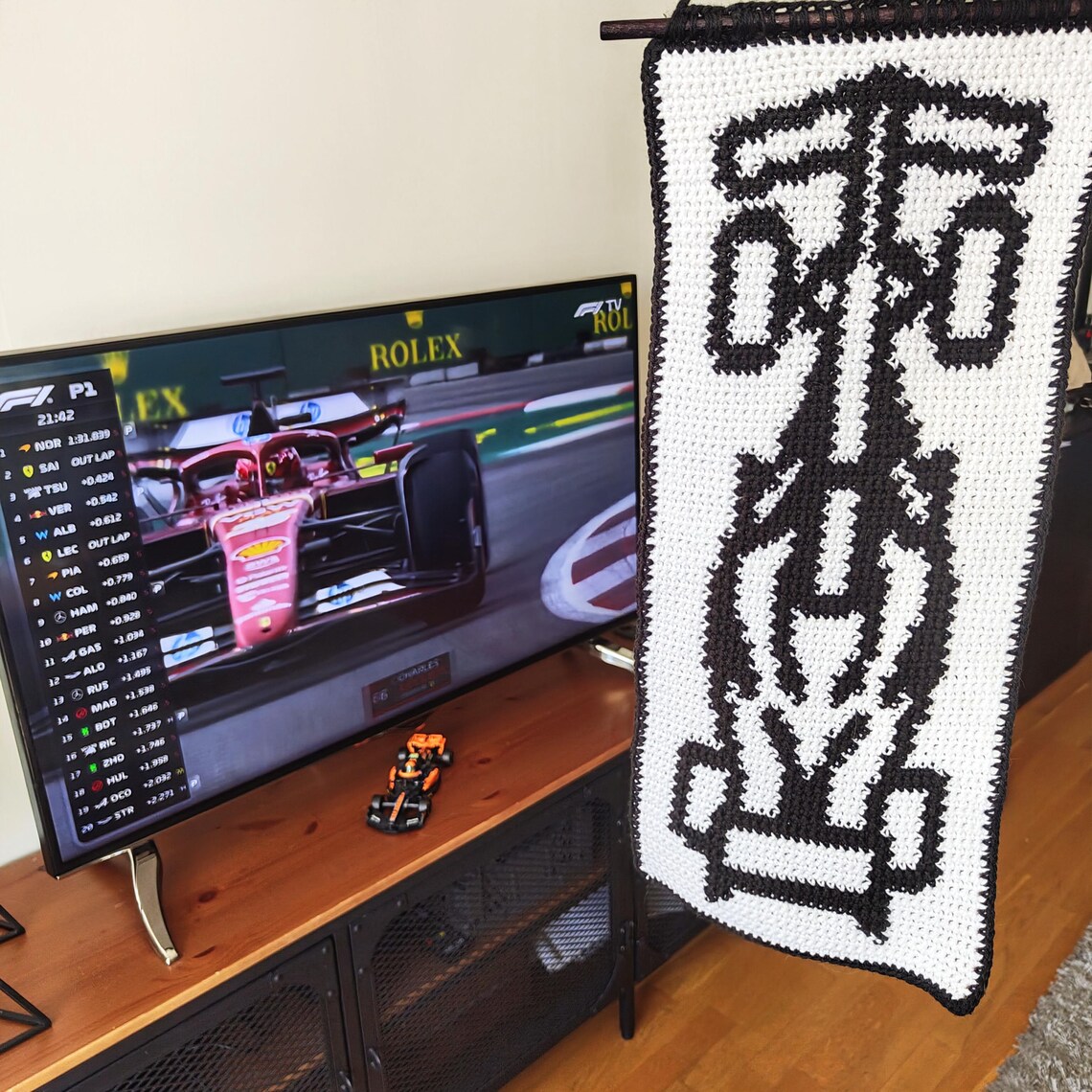 The F1 Car Tapestry Crochet Pattern - Etsy