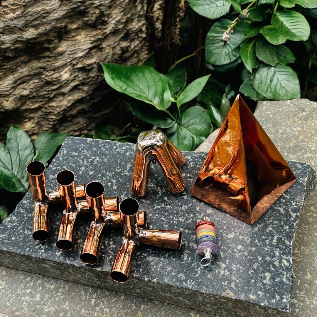 Nubian 28 MM Copper Meditation Pyramid Kit Without Copper Main Pipes ...