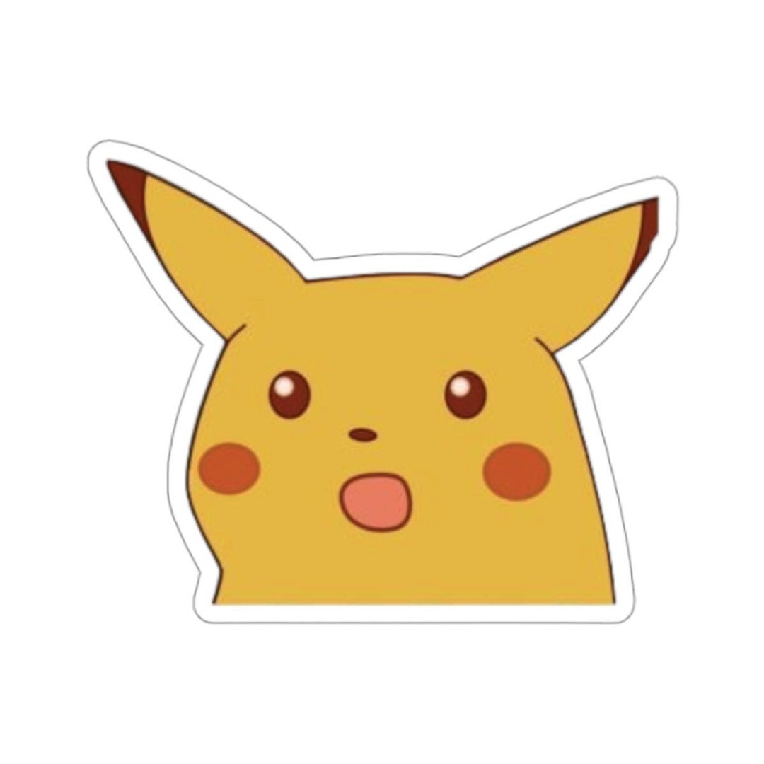 Shocking Pikachu Meme Transparent & White Stickers 2, 3, 4 and 6 - Etsy