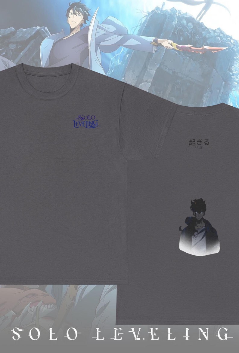 Buy Solo Leveling Sung Jin-woo Double Sided Print Unisex Tee K-drama ...