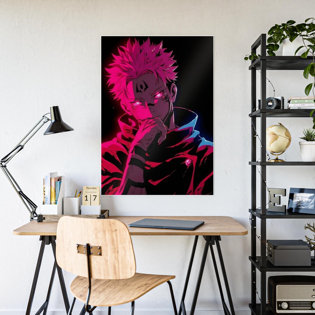 Ryomen Sukuna Jujutsu Kaisen Poster – Glossy Anime Wall Art, Sukuna ...