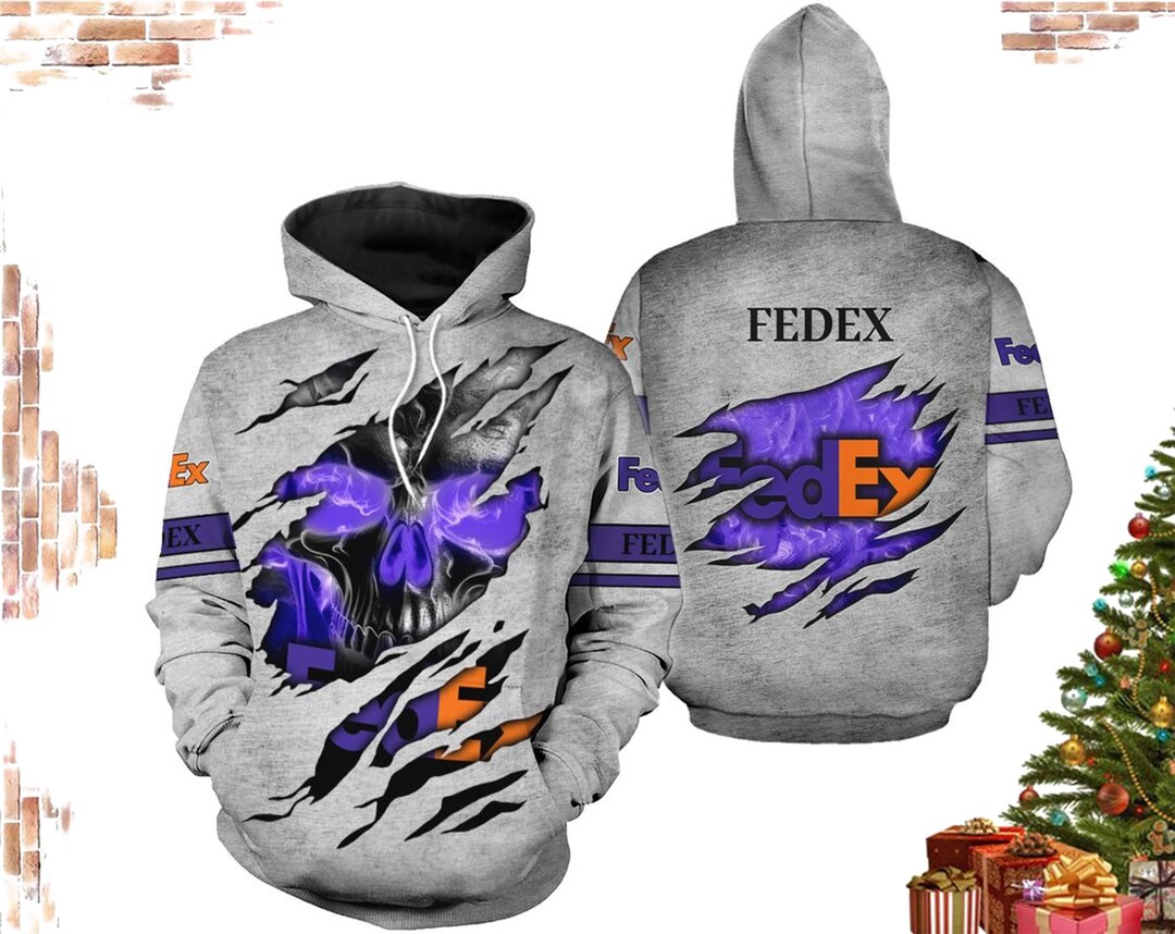 Custom Name Fedex Express Ground 3D Hoodie Delivery Driver, Fedex ...
