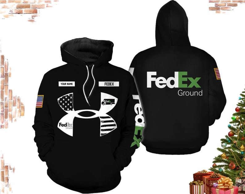 Fedex Ground Armour Custom Name 3D Hoodie Delivery Driver, Fedex Hoodie ...