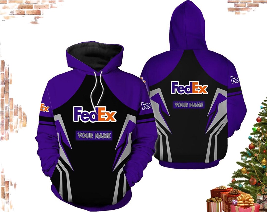 Fedex Express Purple Armor 3D Hoodie Delivery Driver, Fedex Hoodie ...