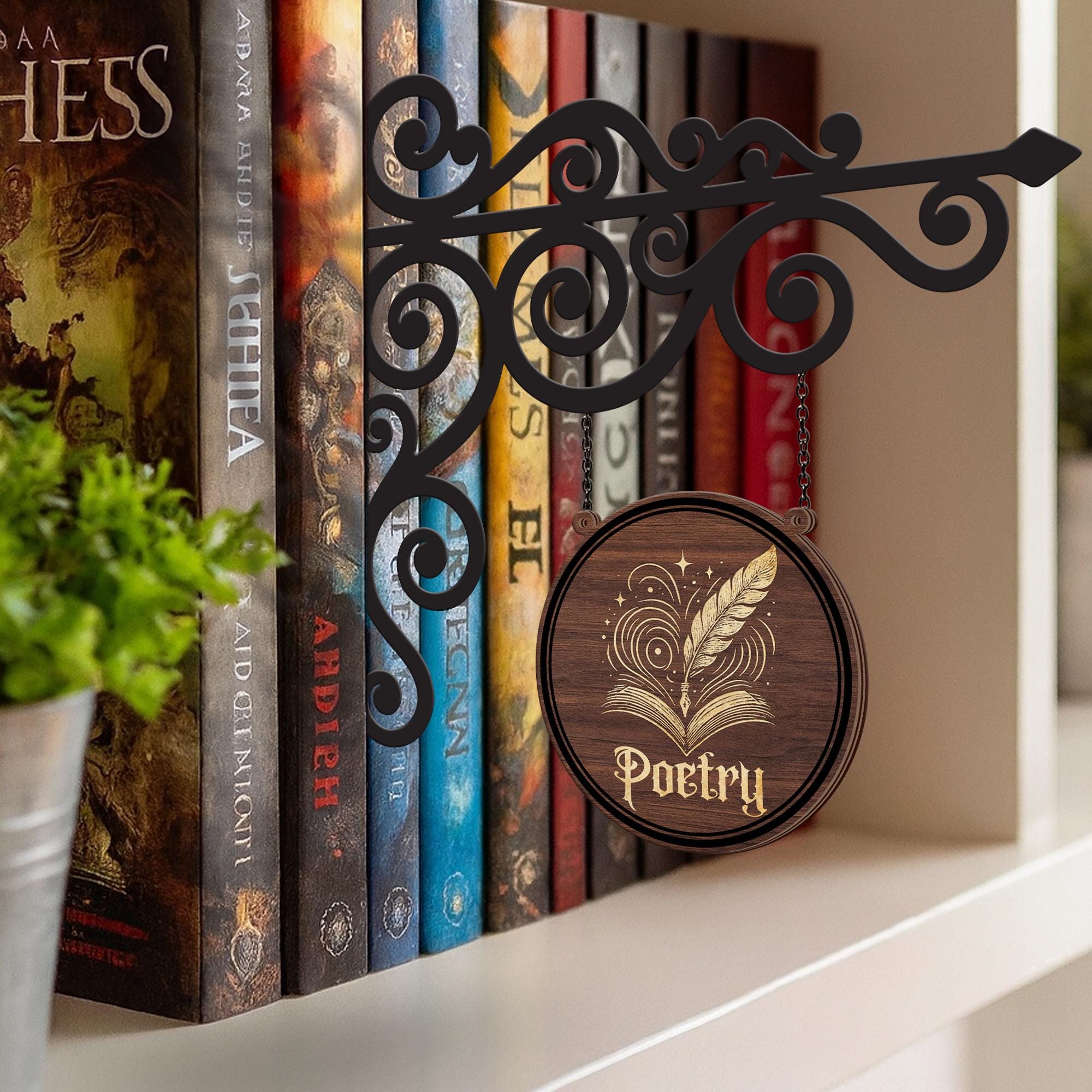 Custom Poetry Book Tavern Wooden Signs, Booktok Gift, Library ...