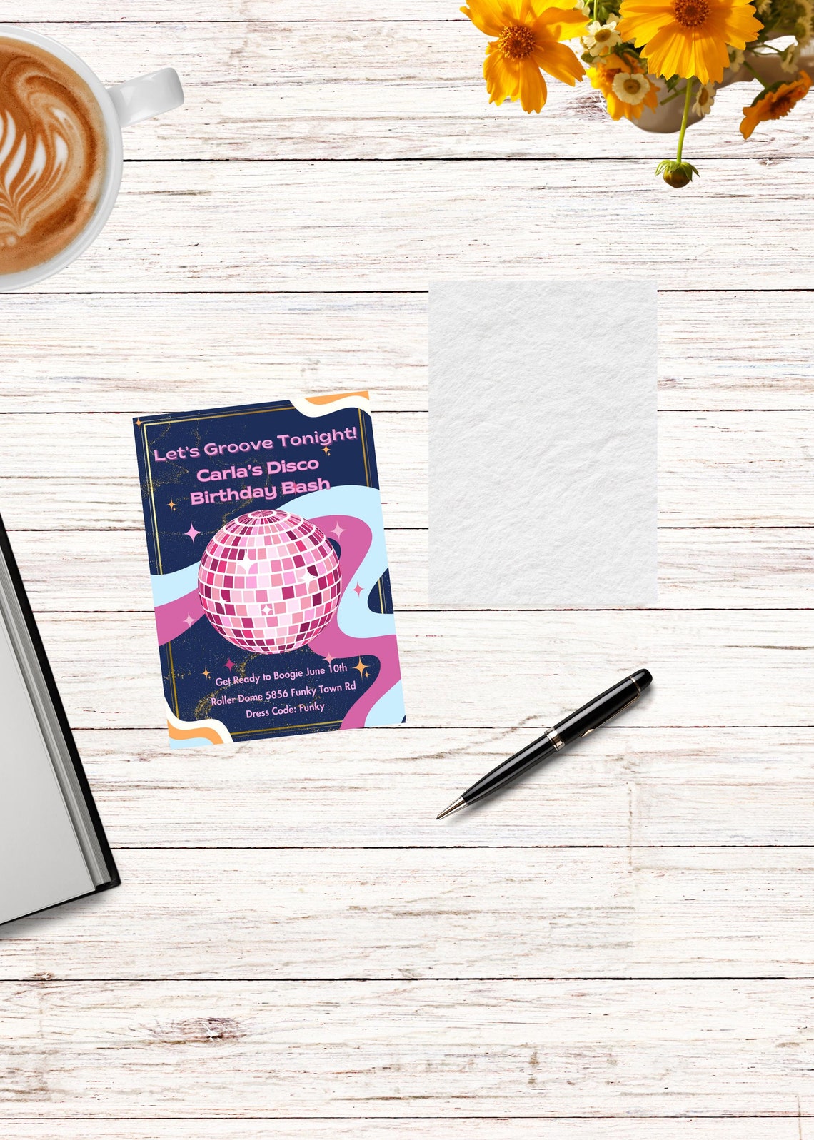 Retro 70s Disco Birthday Party Invitation. Let’s Groove Tonight! - Etsy