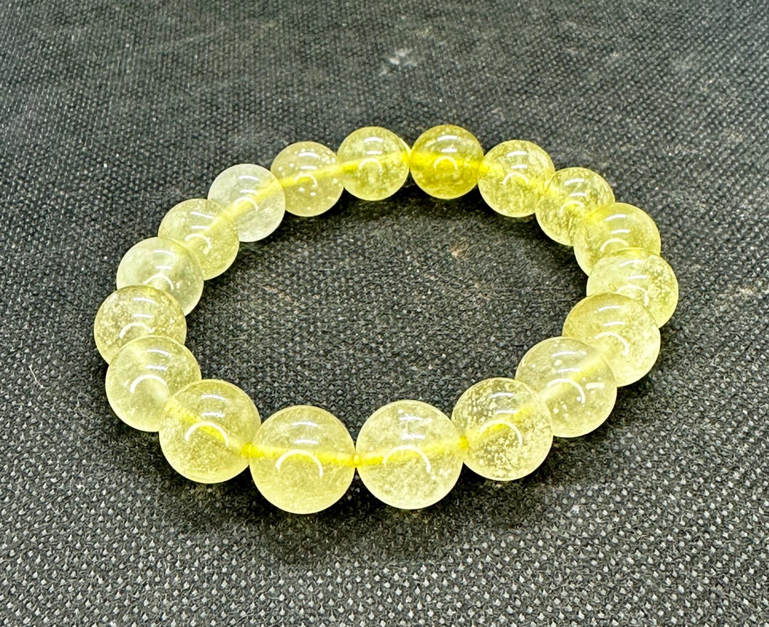 LIBYAN DESERT GLASS Beads Bracelet From Egypt 11,5 Mm - Etsy