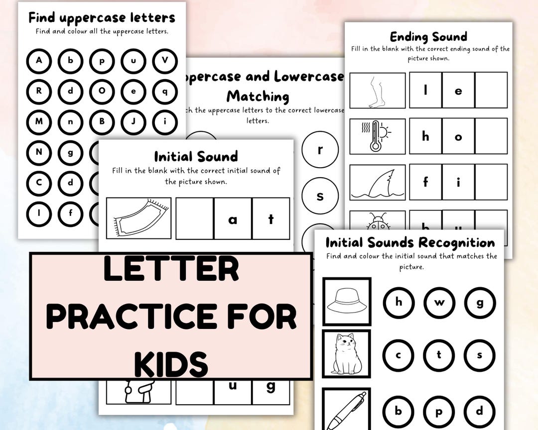 Letter Practice: Printable Fun for Kids - Etsy