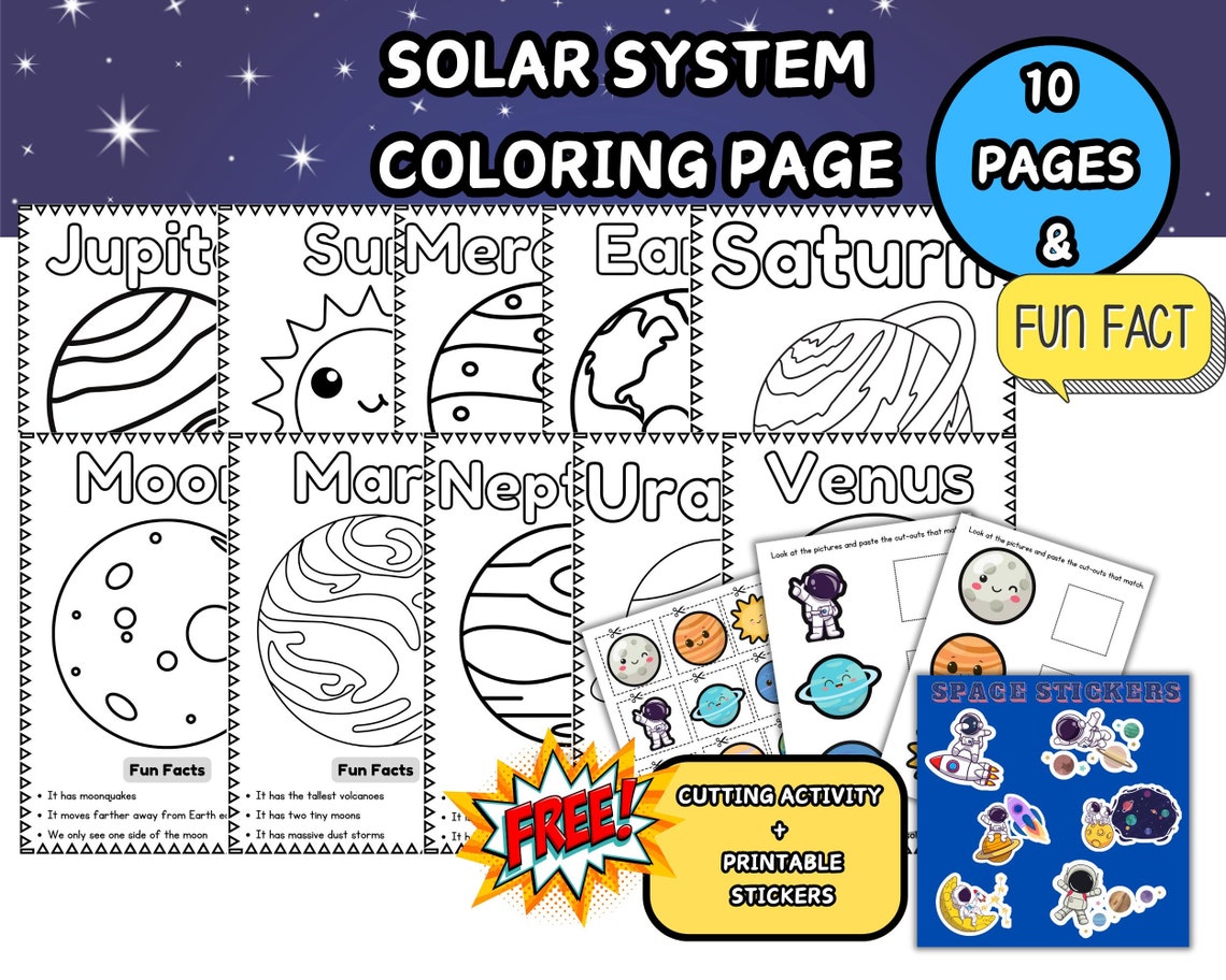 Printable Solar System Coloring Pages | Fun Facts About the Planets ...