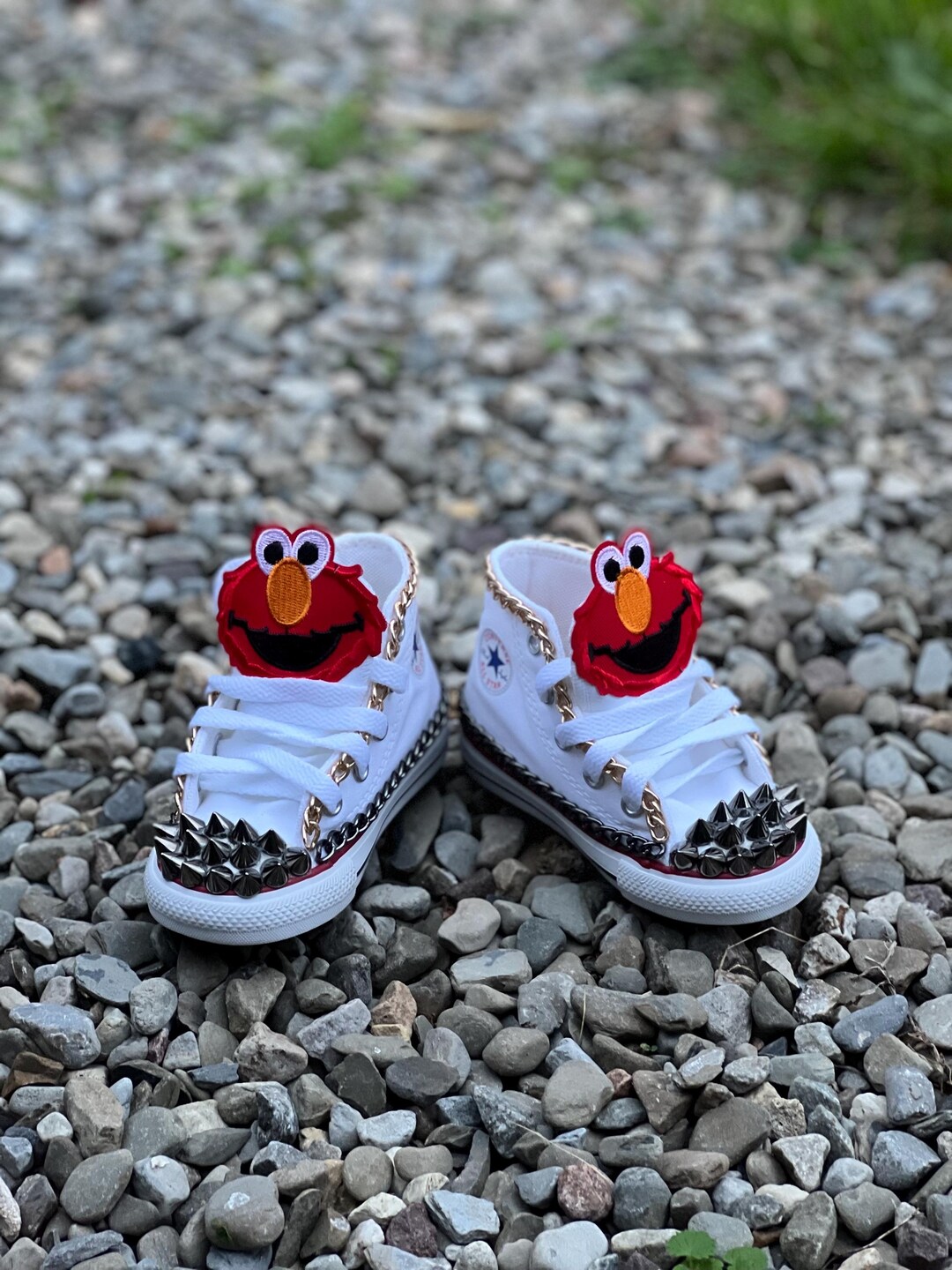 Custom Elmo Sesame Street Bling Converse | Toddler Birthday Shoes | Red ...